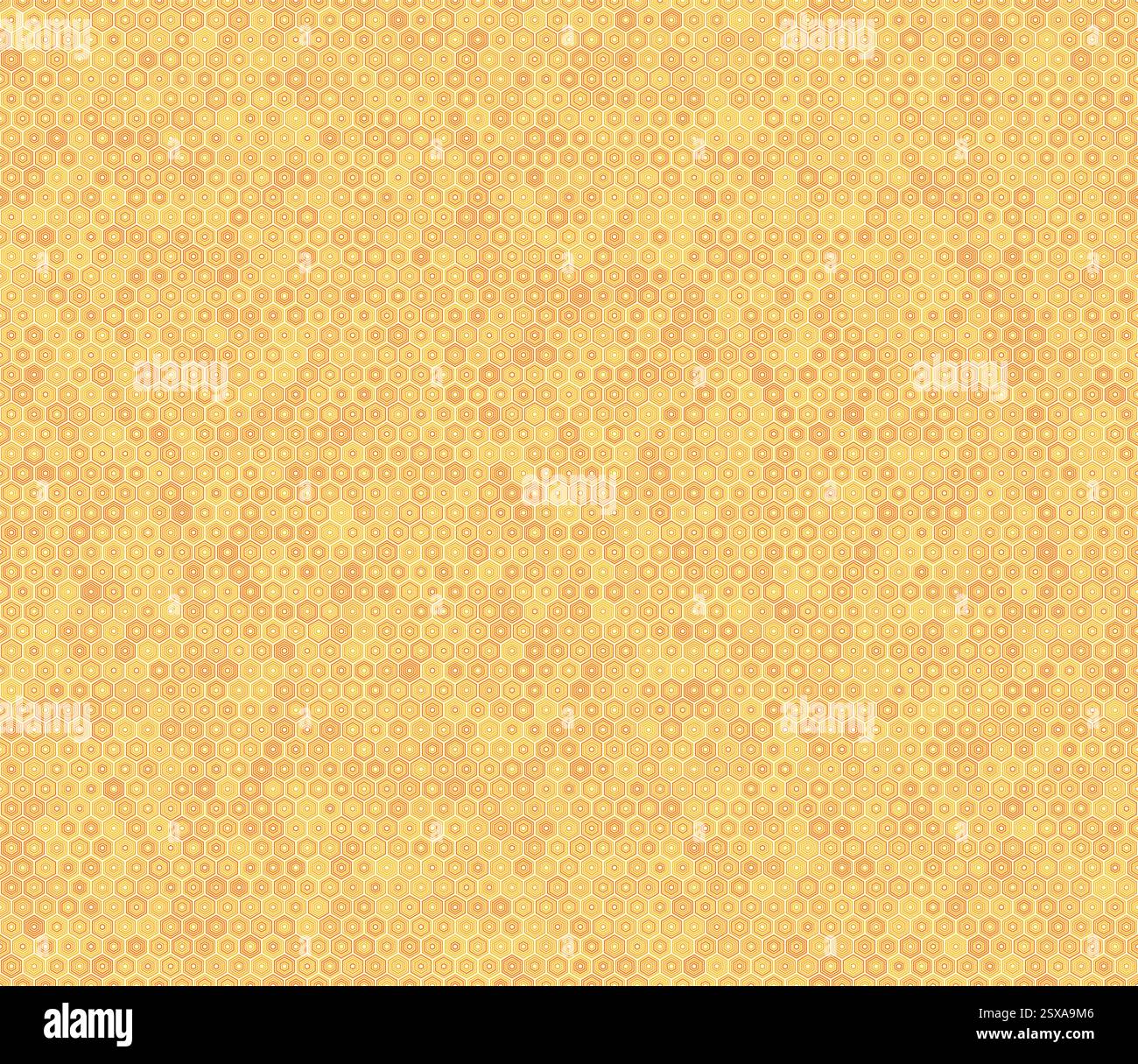 Honeycomb mosaic background. Hexagon stacked mosaic background. Orange color tones. Small ...