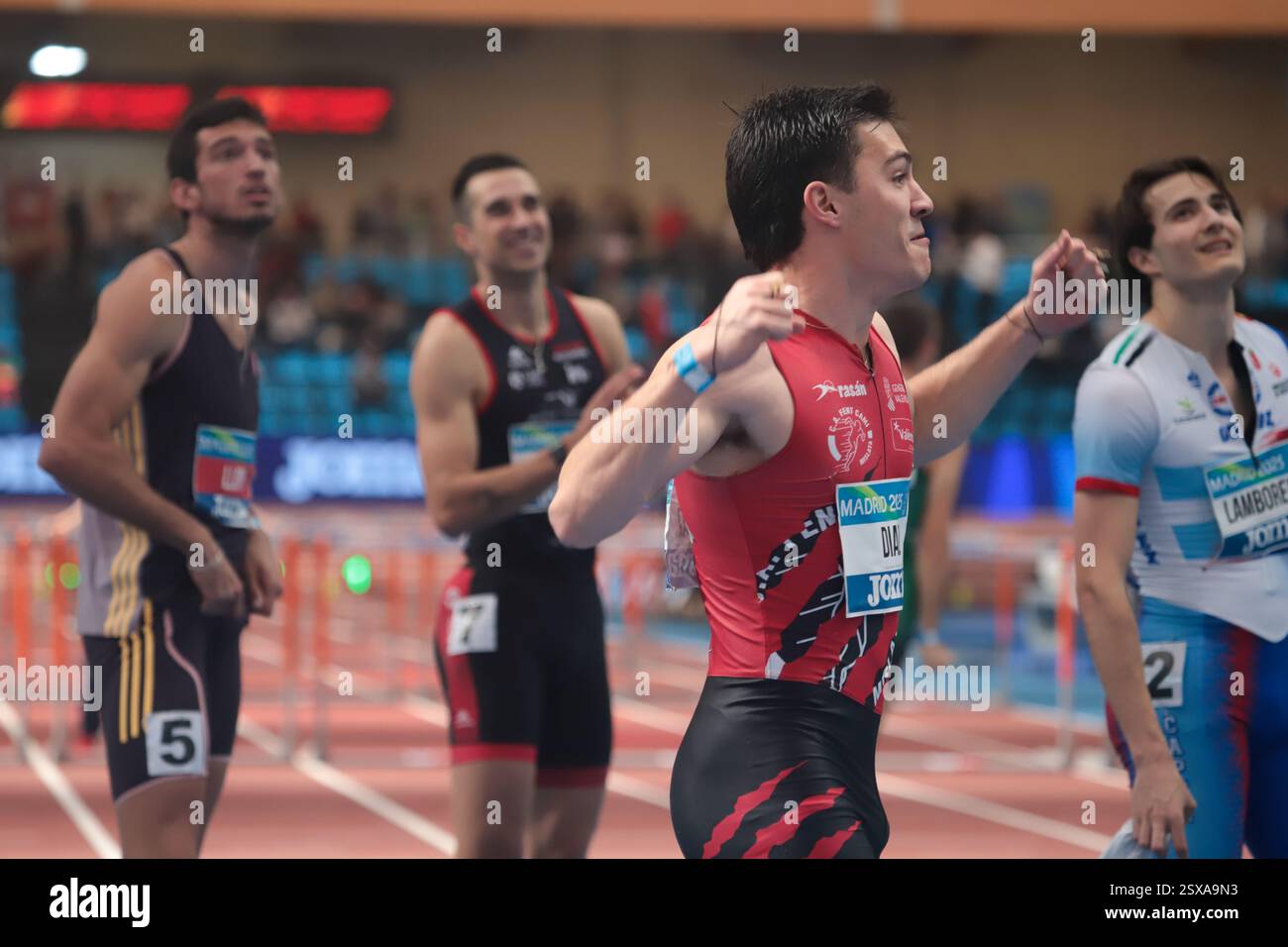 Madrid, Spain, 23rd February, 2025: The athlete, Ángel Díaz (CA Fent ...