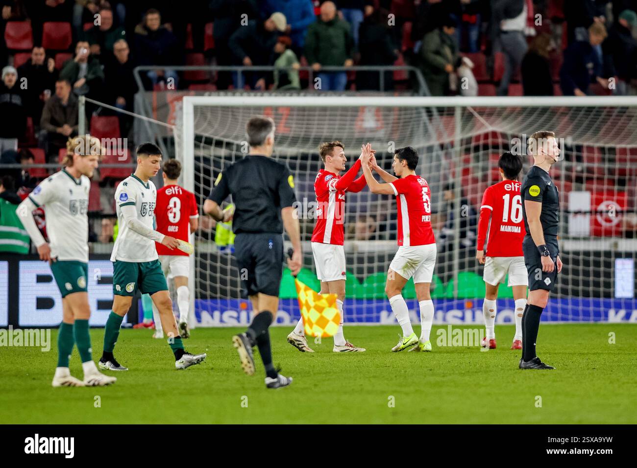 Alkmaar, Netherlands. 23rd Feb, 2025. ALKMAAR - 23-02-2025, AFAS Stadium. Dutch Eredivisie ...