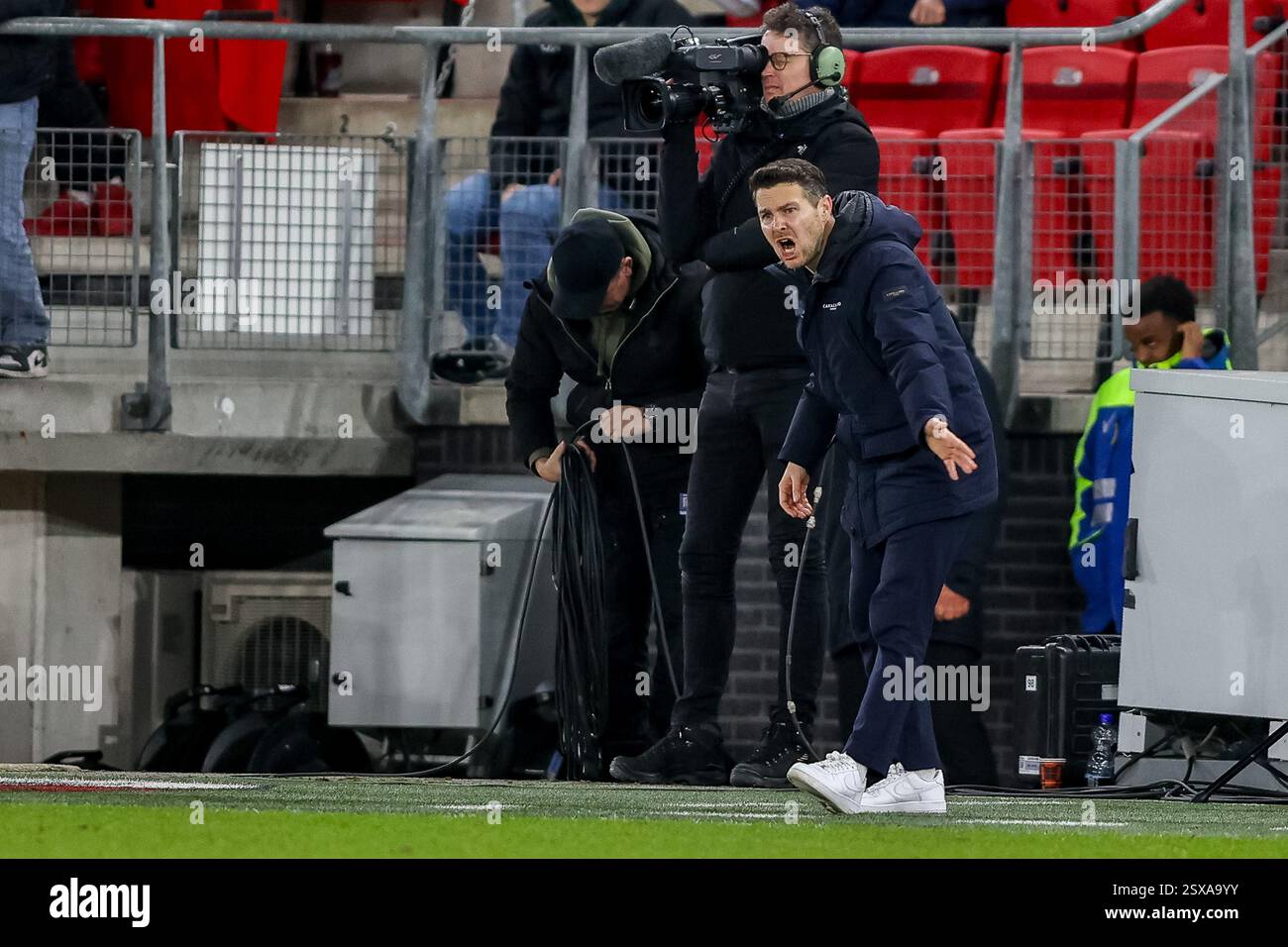 Alkmaar, Netherlands. 23rd Feb, 2025. ALKMAAR - 23-02-2025, AFAS Stadium. Dutch Eredivisie ...