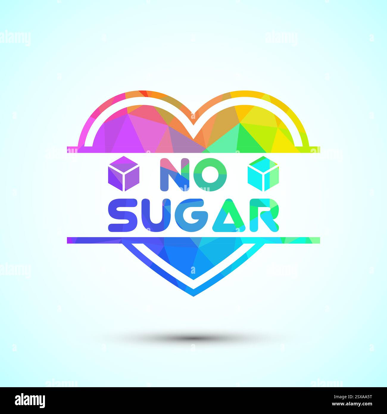 Sugar free icon badge label or sticker. Diabetic icon. No sugar symbol ...