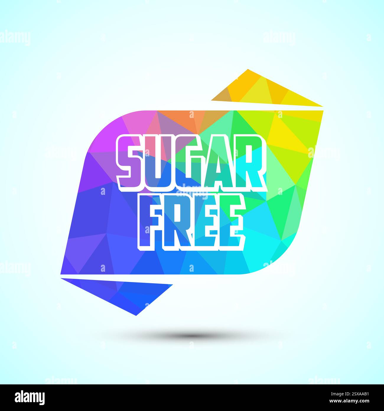 Sugar free icon badge label or sticker. Diabetic icon. No sugar symbol ...