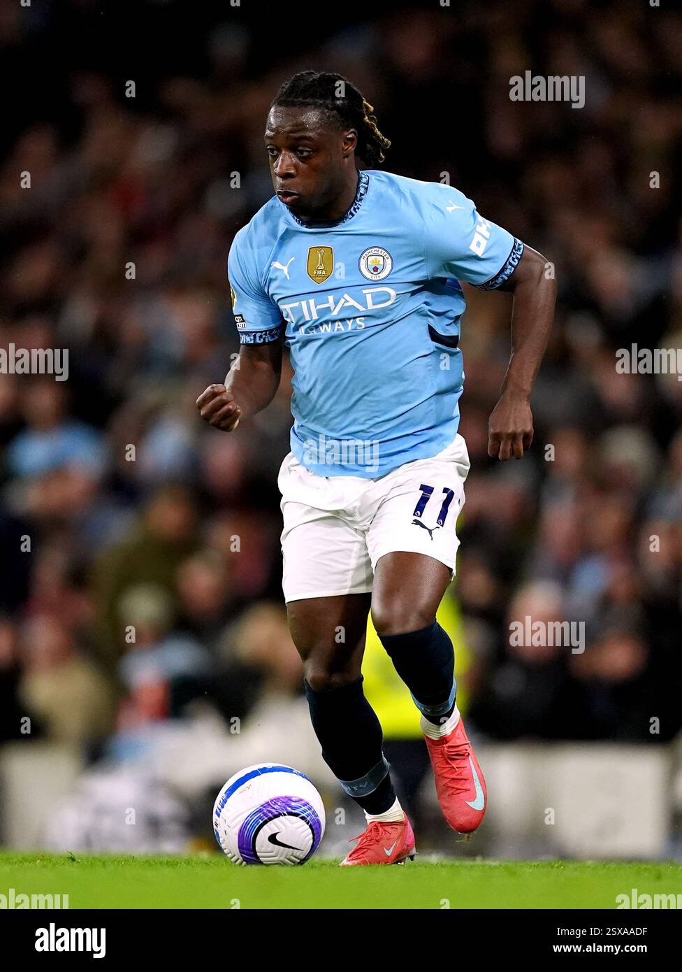 Manchester City's Jeremy Doku during the Premier League match at the ...