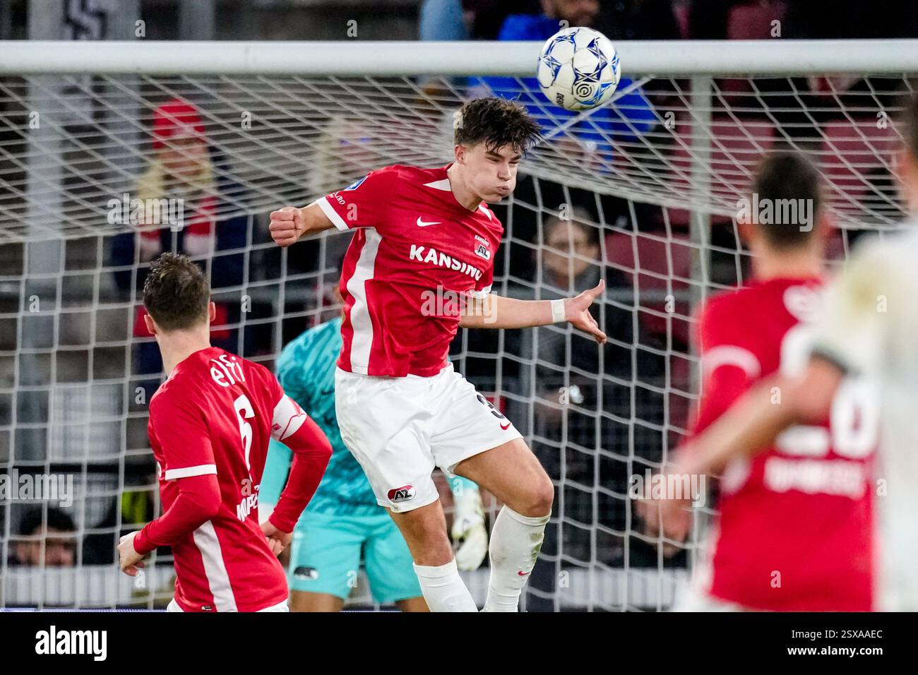 Alkmaar, Netherlands. 23rd Feb, 2025. ALKMAAR, NETHERLANDS - FEBRUARY 23: Wouter Goes of AZ ...