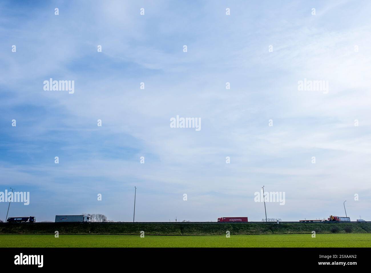 Highway E42 in Fleurus | Autoroute E42 à Fleurus Stock Photo - Alamy