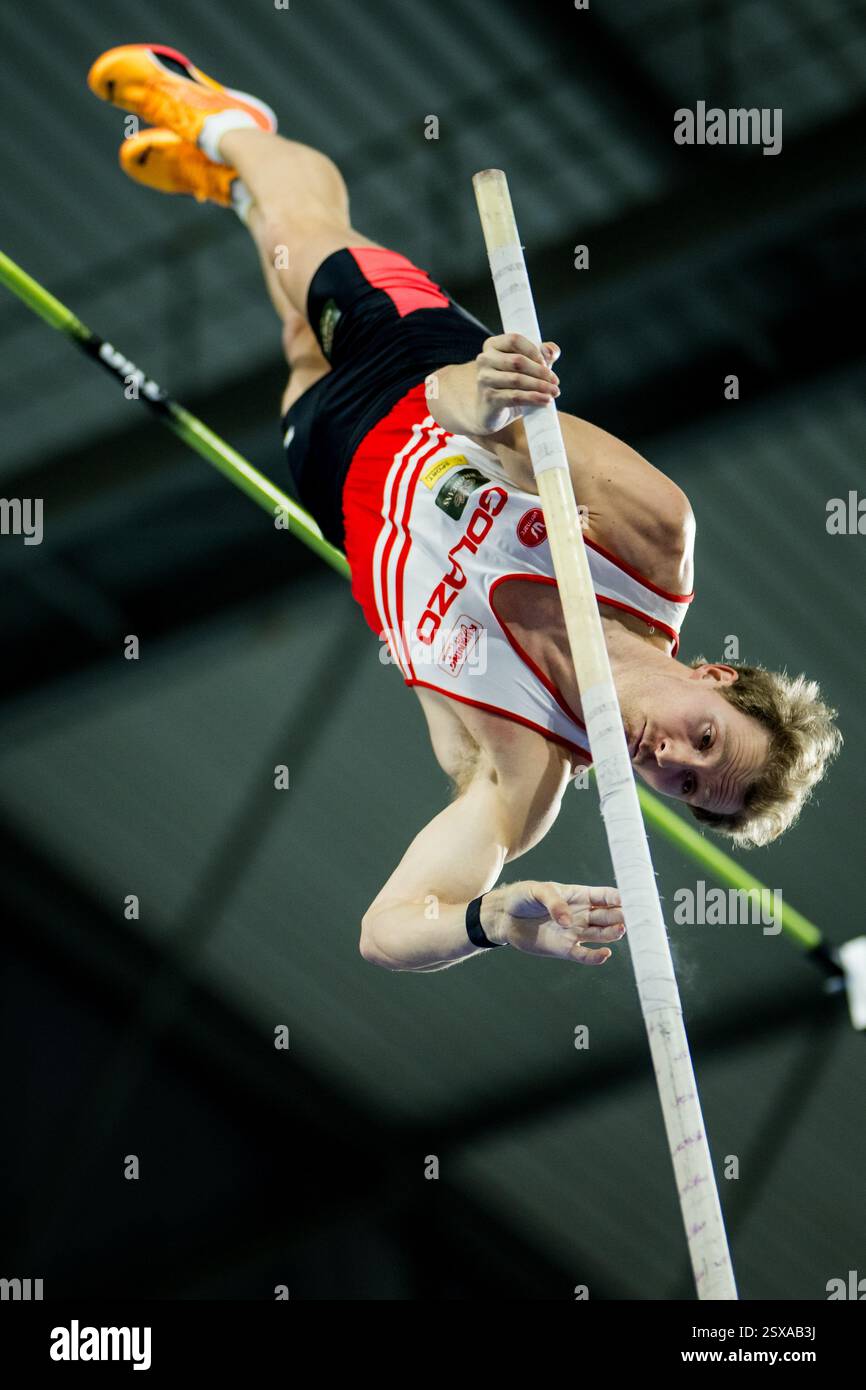 Gent, Belgium. 23rd Feb, 2025. Belgian Ben Broeders pictured in action ...