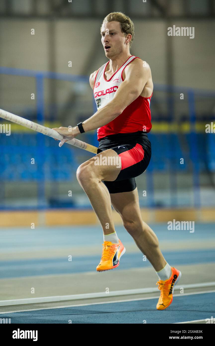 Gent, Belgium. 23rd Feb, 2025. Belgian Ben Broeders pictured in action ...