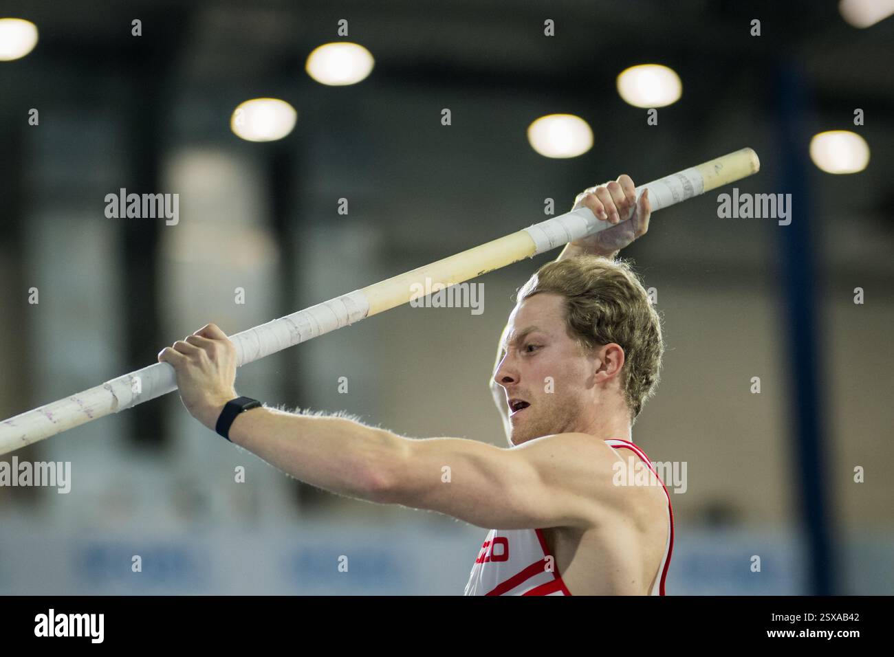 Gent, Belgium. 23rd Feb, 2025. Belgian Ben Broeders pictured in action ...