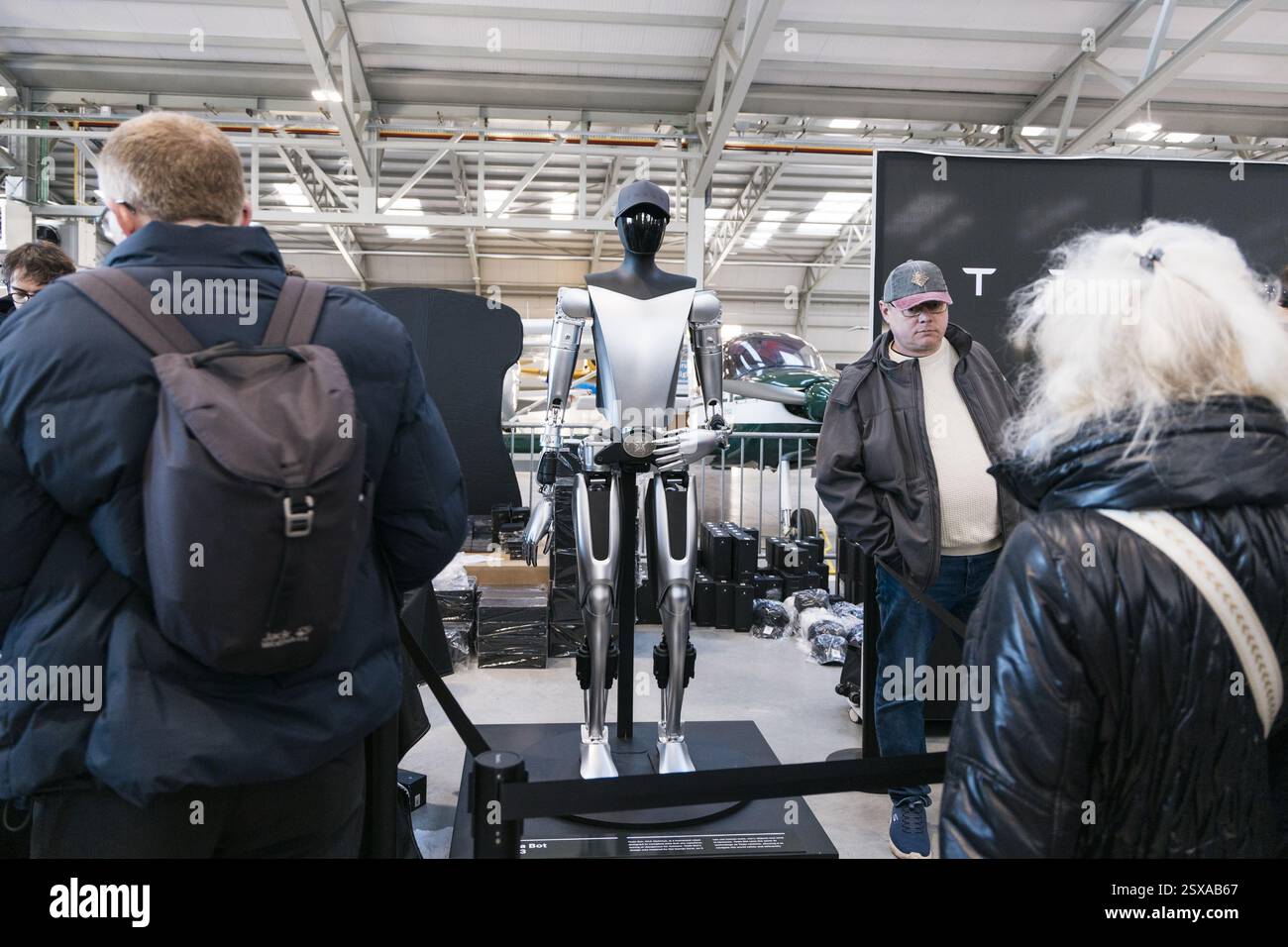 Sint Truiden, Belgium. 23rd Feb, 2025. A robot pictured ahead of a ...