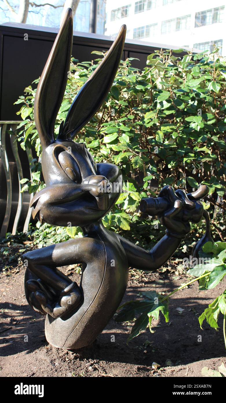 Rabbit sculpture in Leicester square London Stock Photo - Alamy