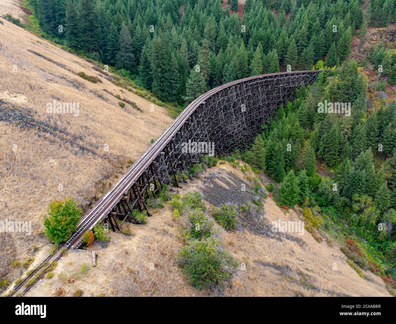 Famous railroad bridge in Idaho Stock Photo - Alamy