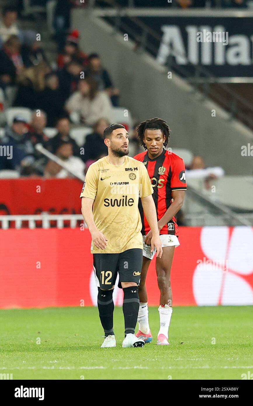 France. 23 Feb, 2025. 12 Jordan FERRI (mhsc) during the Ligue 1 ...