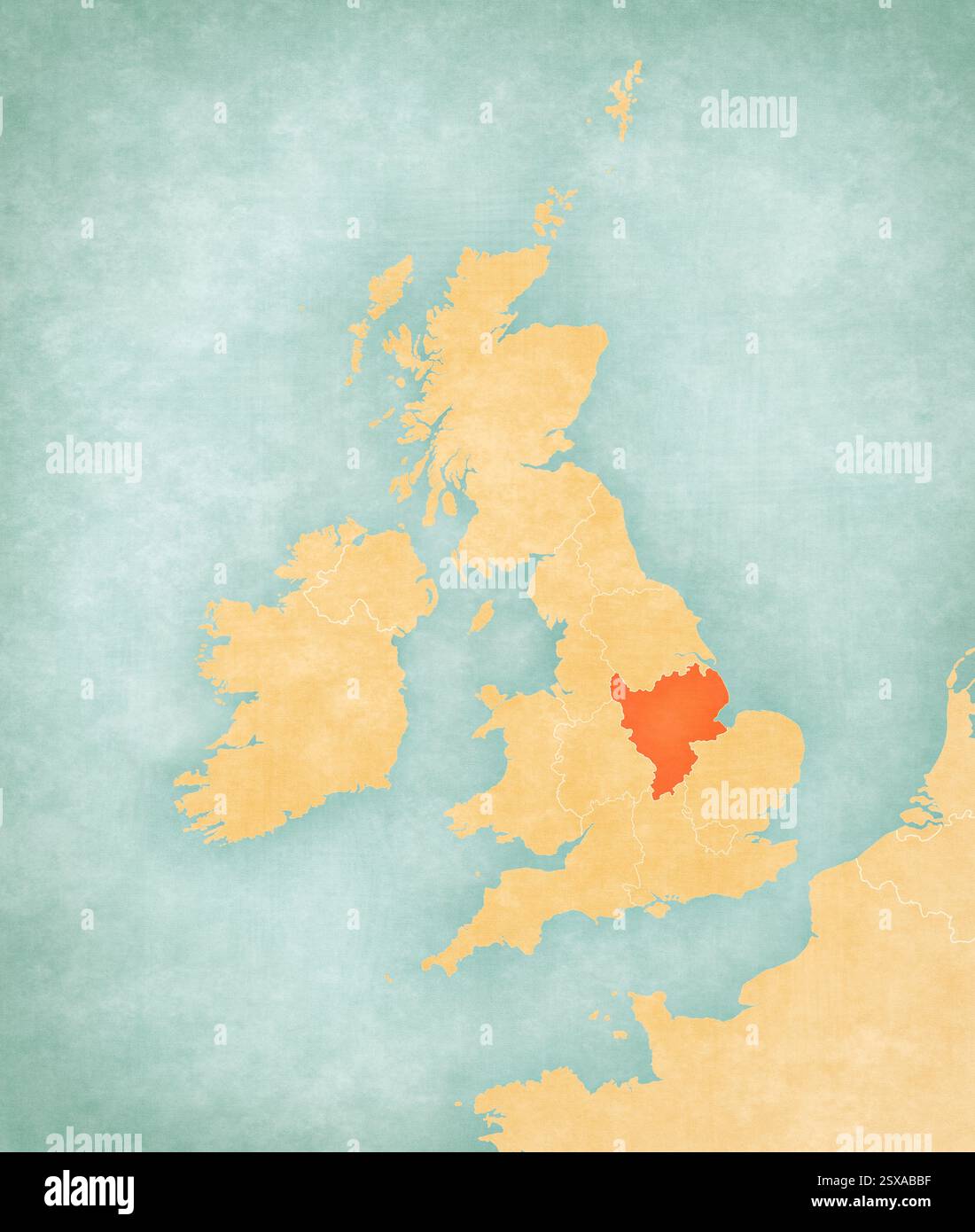 East midlands map hi-res stock photography and images - Alamy