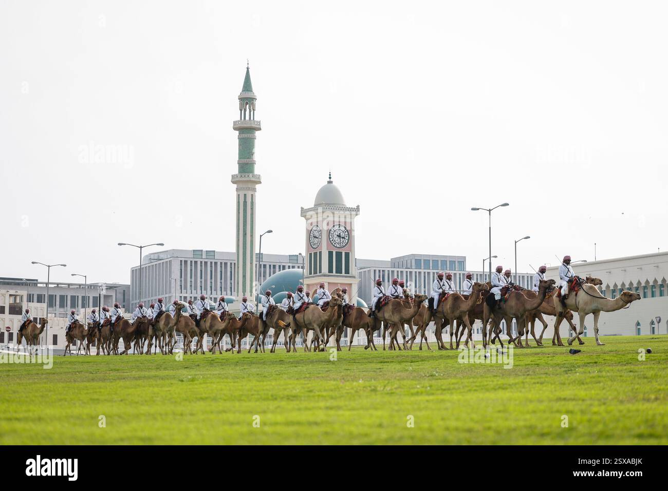 Amiri Diwan & Palace Guard Camels ahead of the, Qatar. , . FIA World ...