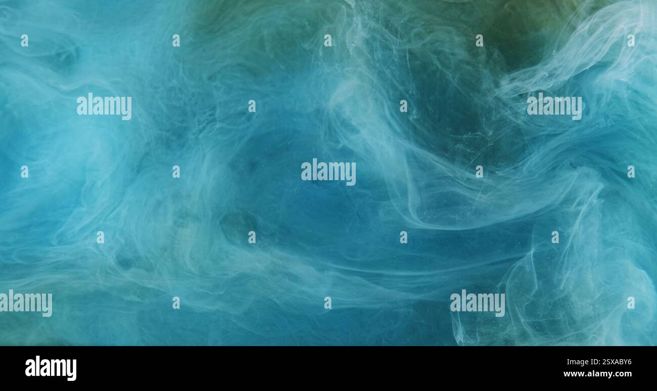 Smoke wave. Paint water blend. Defocused blue color glowing glitter ...