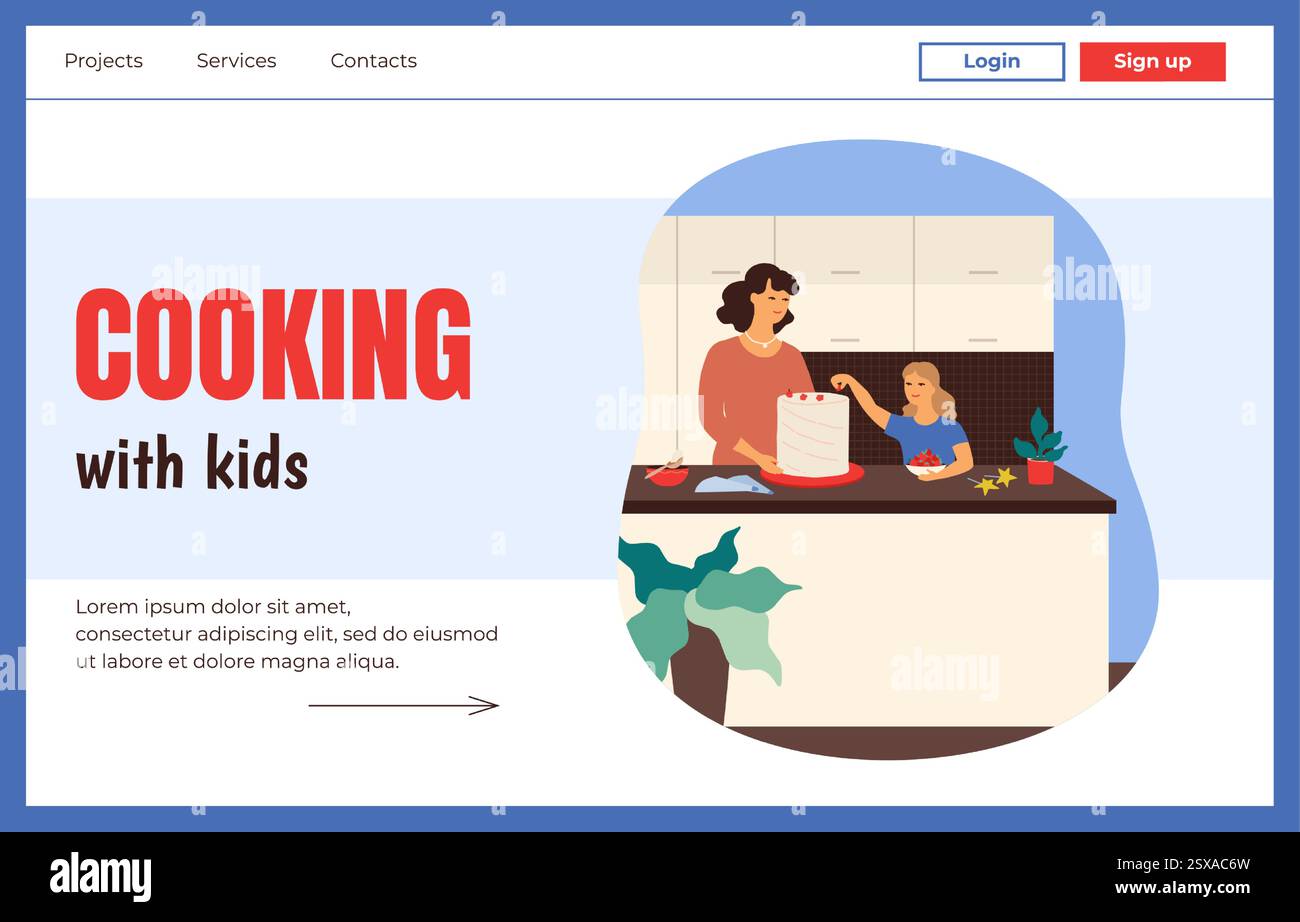 Dessert website Stock Vector Images - Alamy