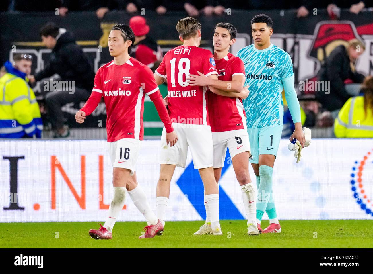 Alkmaar, Netherlands. 23rd Feb, 2025. ALKMAAR, NETHERLANDS - FEBRUARY 23: Seiya Maikuma of AZ ...