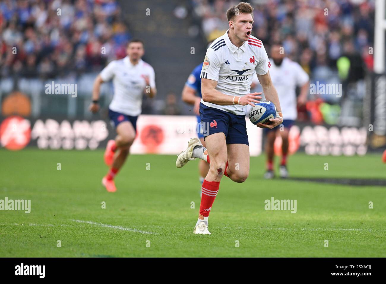 Olimpico Stadium, Rome, Italy - Leo Barre of France during Guinnes Six ...