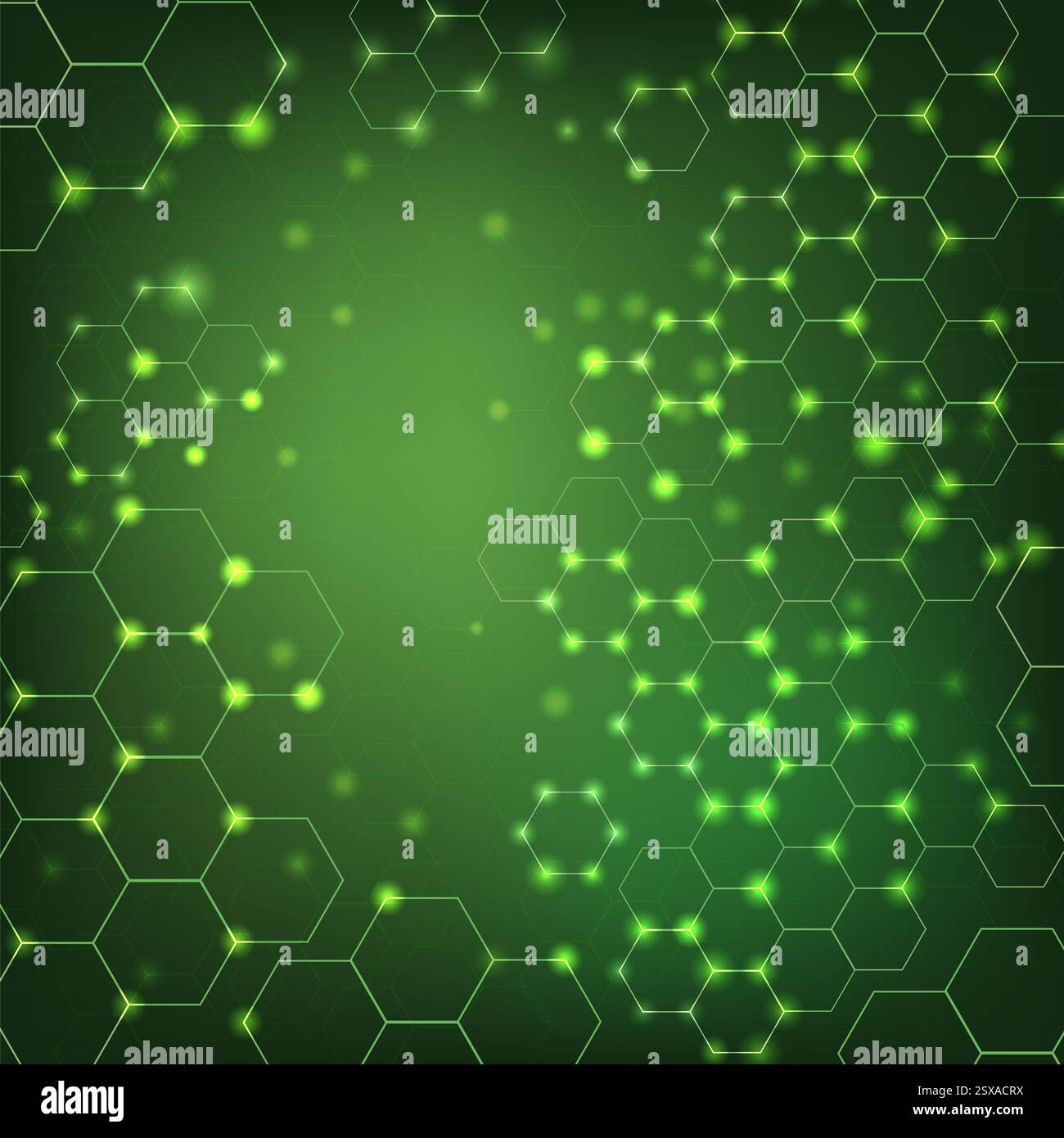 Hexagons pattern green background. Healthcare, science and medicine ...