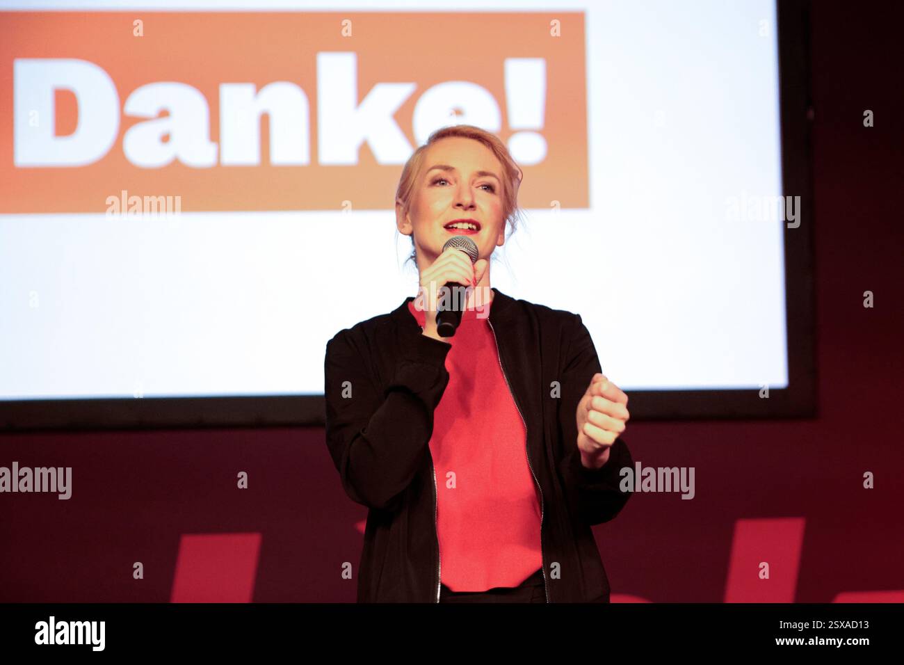 Berlin, Germany. 23rd Feb, 2025. Ines Schwerdtner (Die Linke), party ...