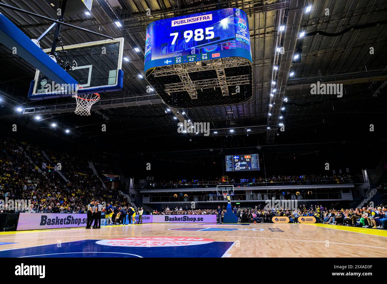 General view of Hovet during the FIBA Eurobasket Qualifiers game ...