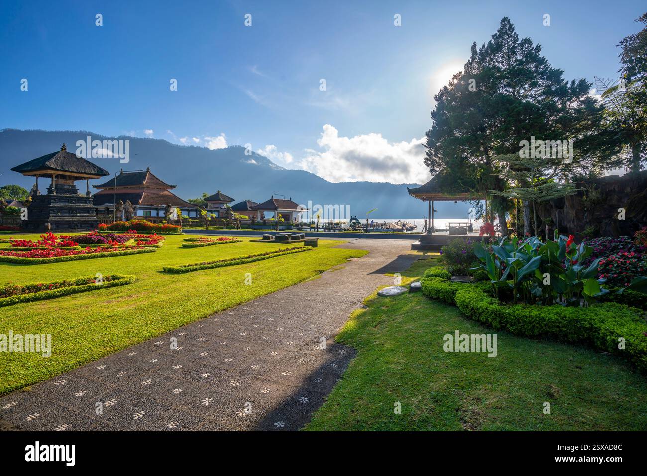 View of Ulun Danu Beratan temple on Lake Bratan, Bali, Indonesia, South ...