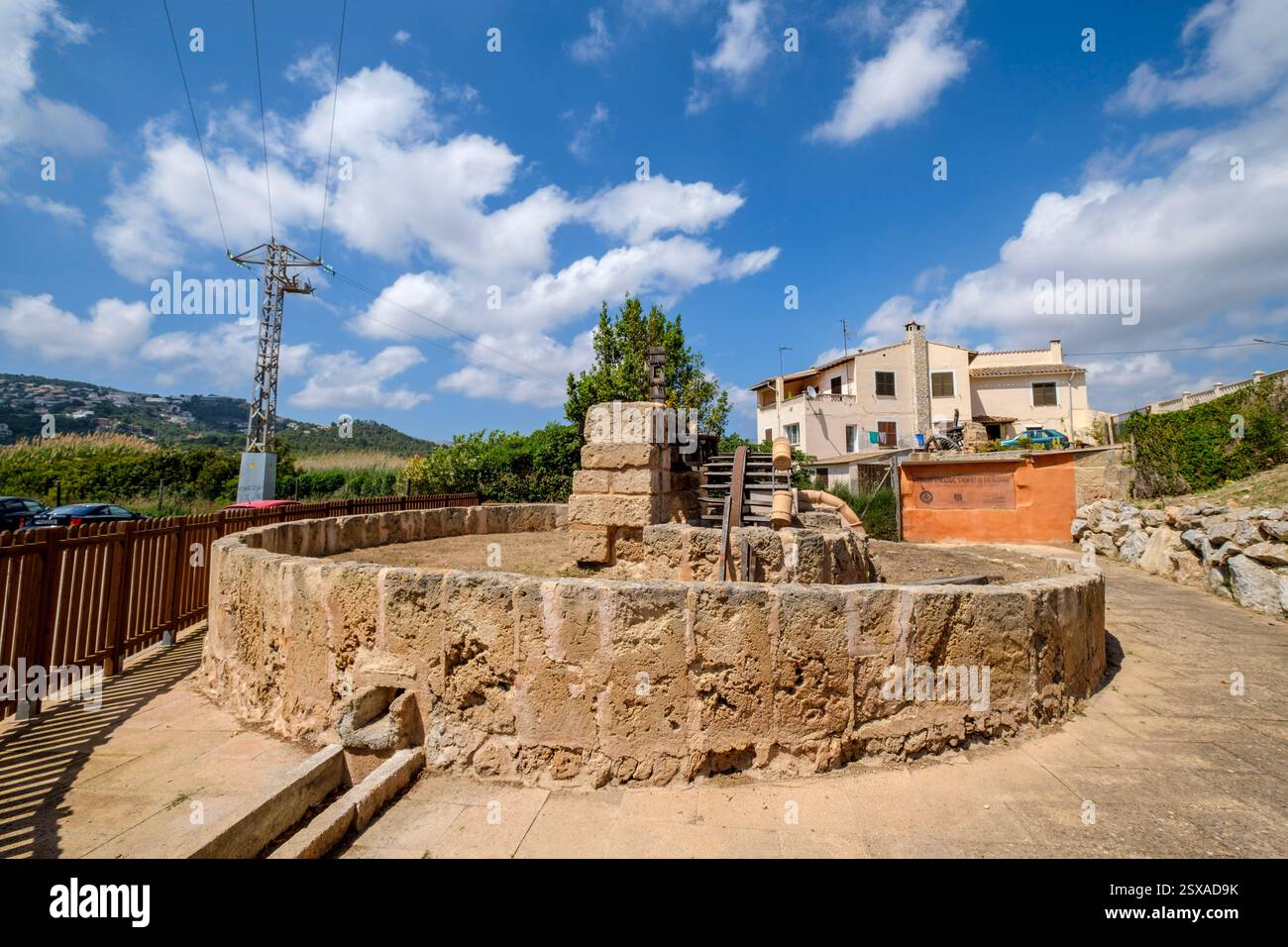Traditional ferris wheel, Port d`Andratx, Mallorca, Balearic Islands ...