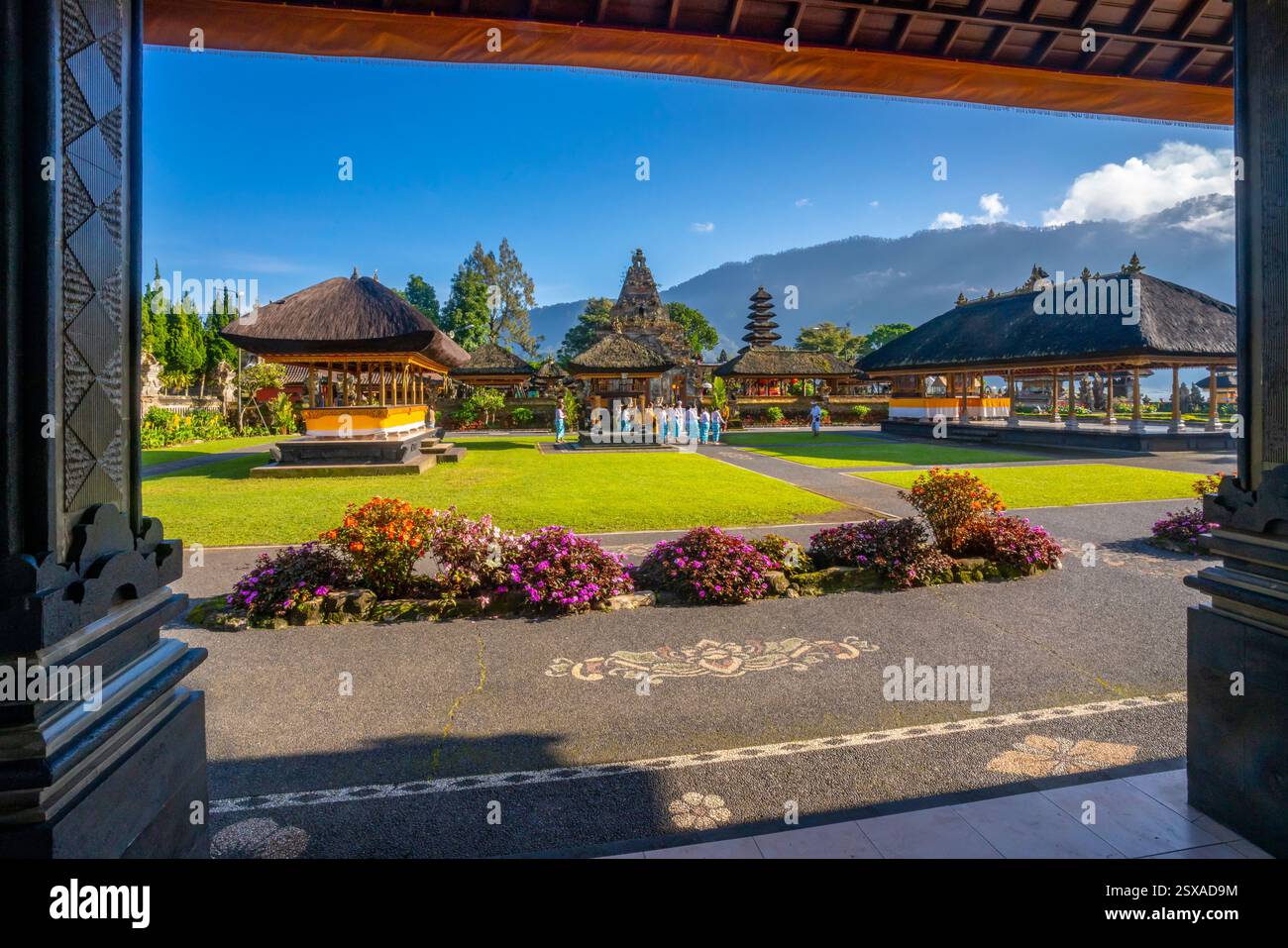 View of Ulun Danu Beratan temple on Lake Bratan, Bali, Indonesia, South ...