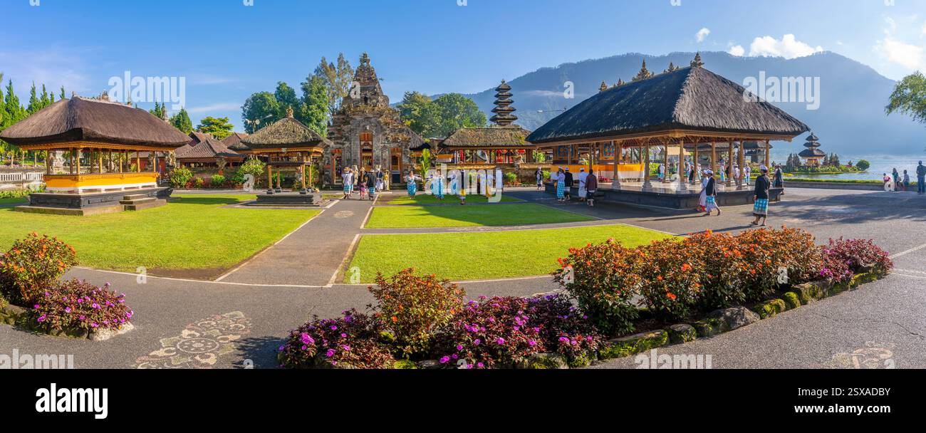 View of Ulun Danu Beratan temple on Lake Bratan, Bali, Indonesia, South ...