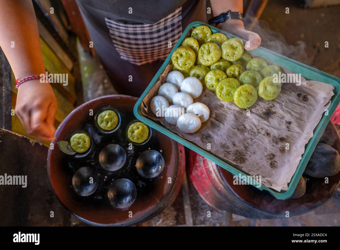 View of Klepon, traditional Balinese rice cakes, Bali, Indonesia, South ...