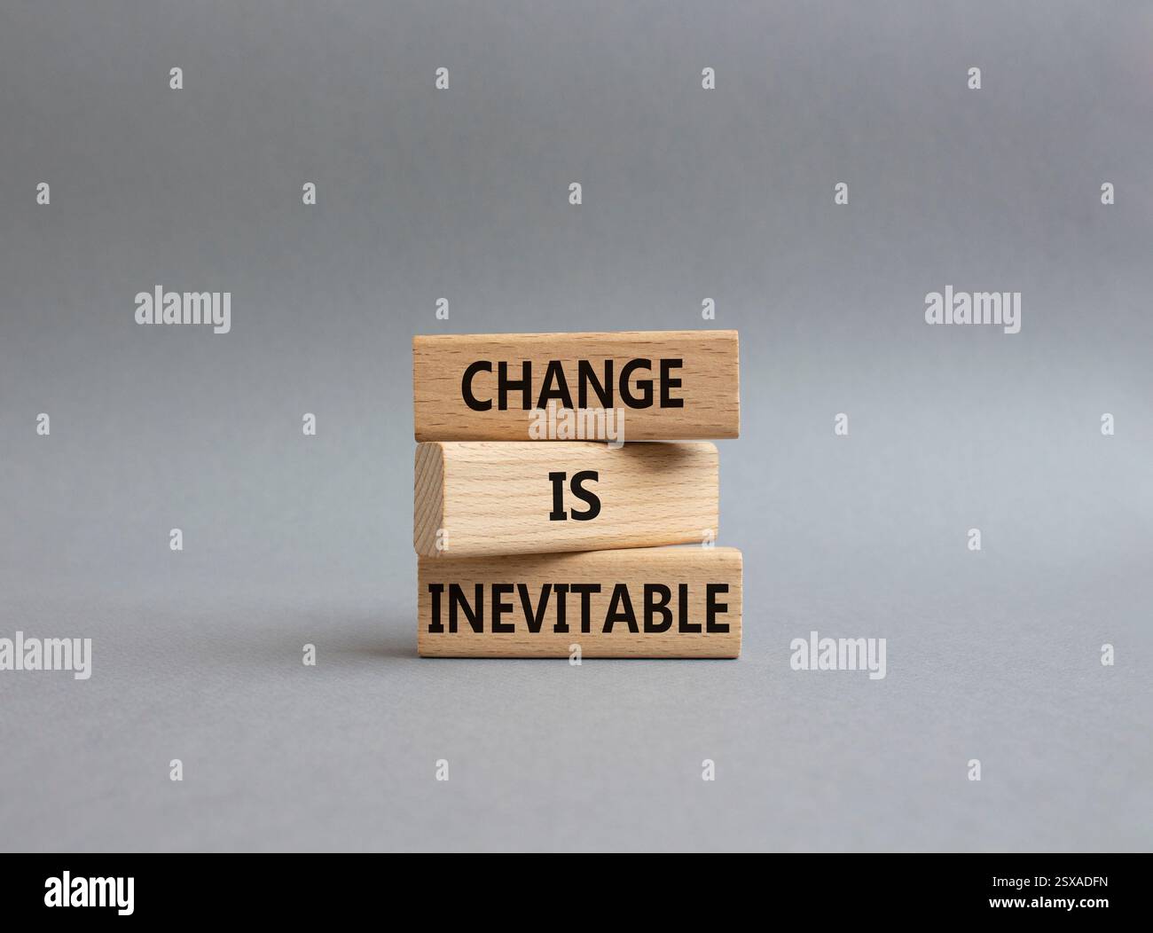 Change is Inevitable symbol. Wooden blocks with words Change is ...