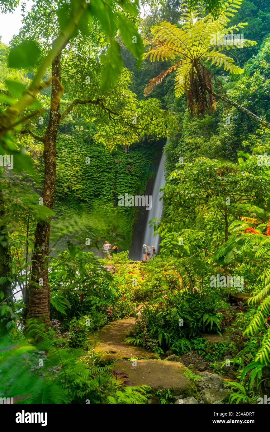 View of Melanting waterfall, Kabupaten Buleleng, Gobleg, Bali ...