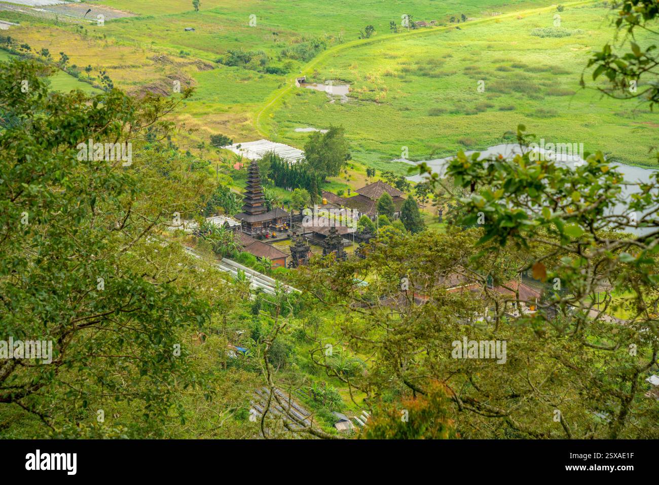 View of a Hindi Temple from elevated position, Kabupaten Buleleng ...