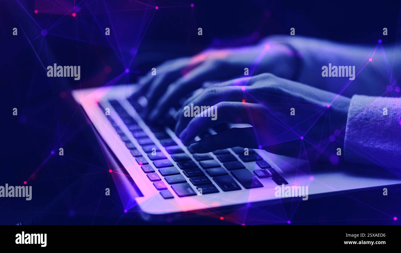 Digital plexus concept image visual Stock Photo - Alamy