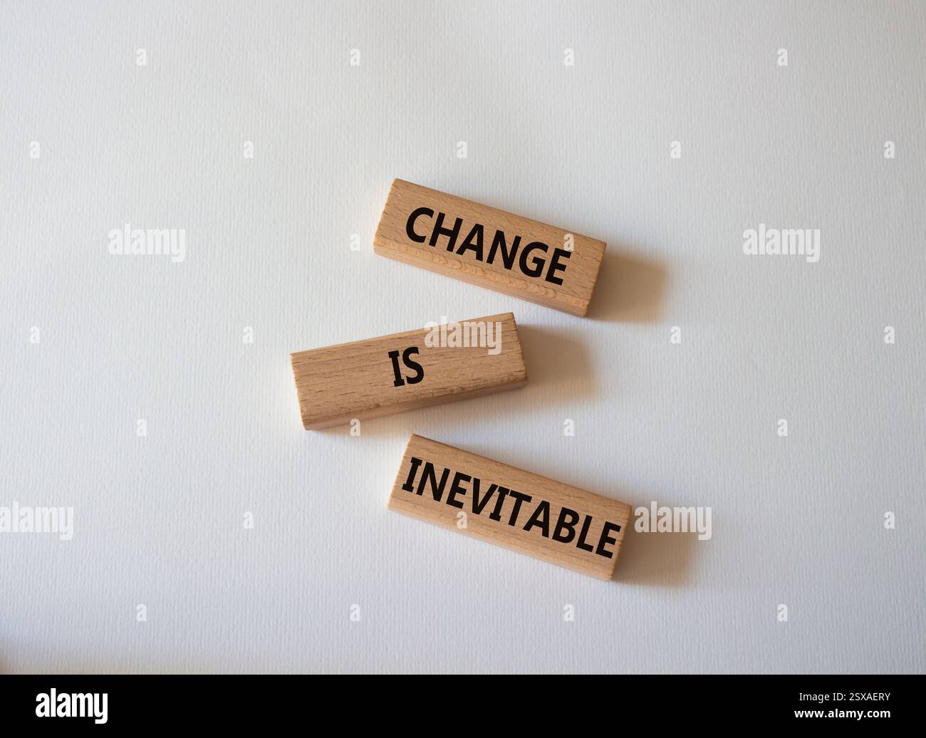Change is Inevitable symbol. Wooden blocks with words Change is ...