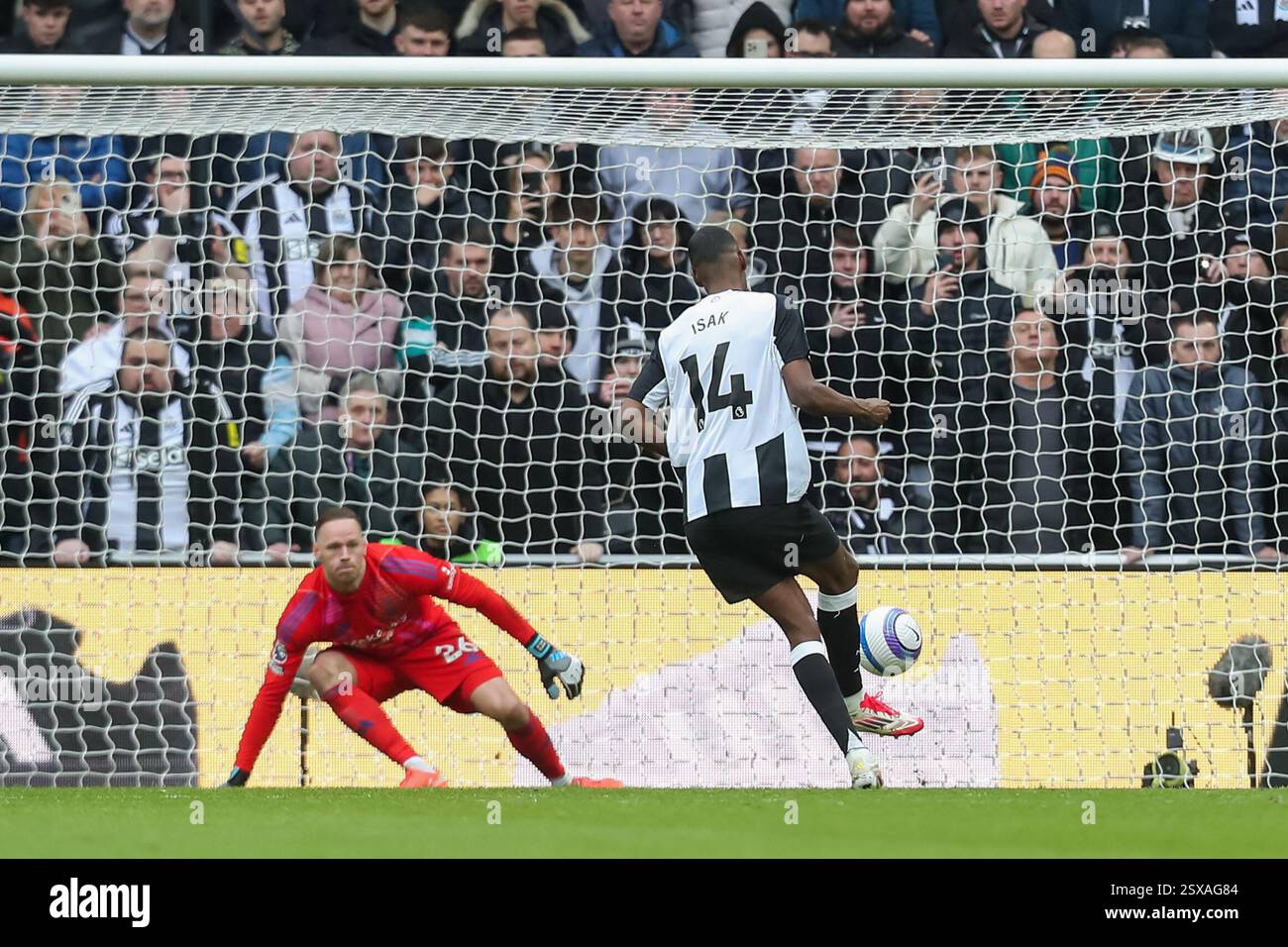 Newcastle, UK. 23rd Feb, 2025. Alexander Isak Of Newcastle United scores a Penalty GOAL 3-1 and ...