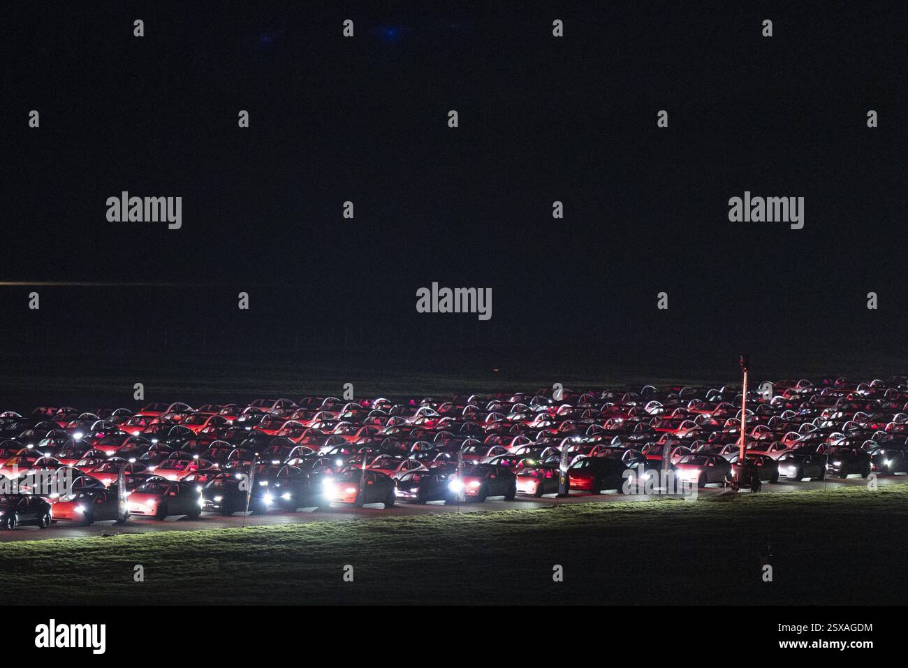 Picture of a world record attempt by Electrify Europe, Tesla Belgium ...