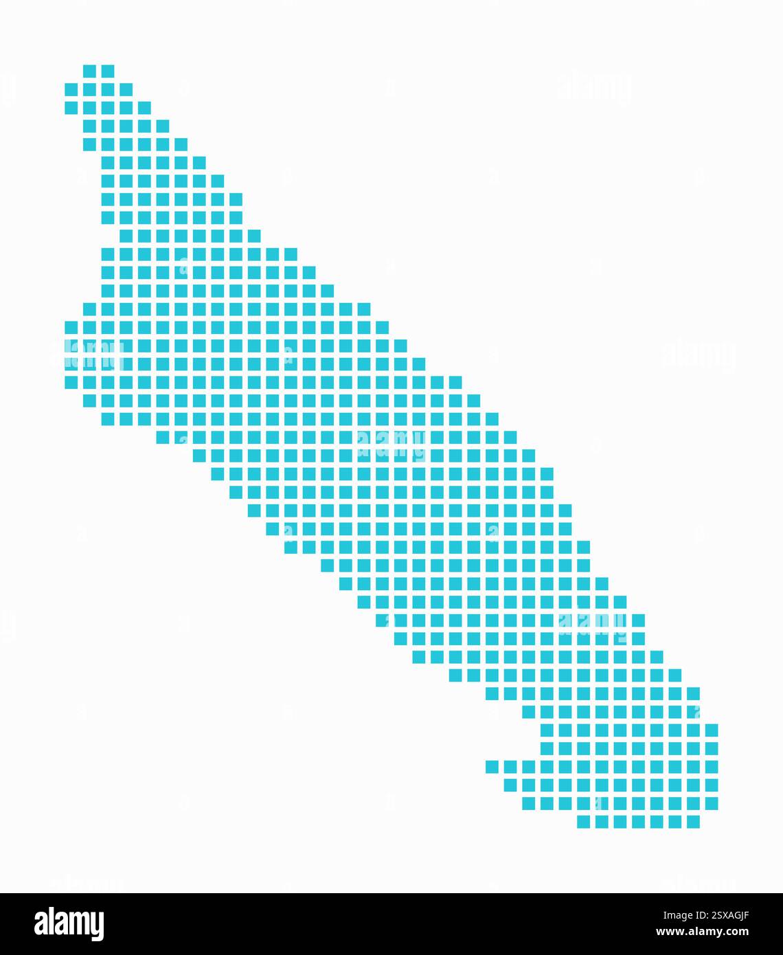 Aruba dotted map. Digital style map of the country on white background ...