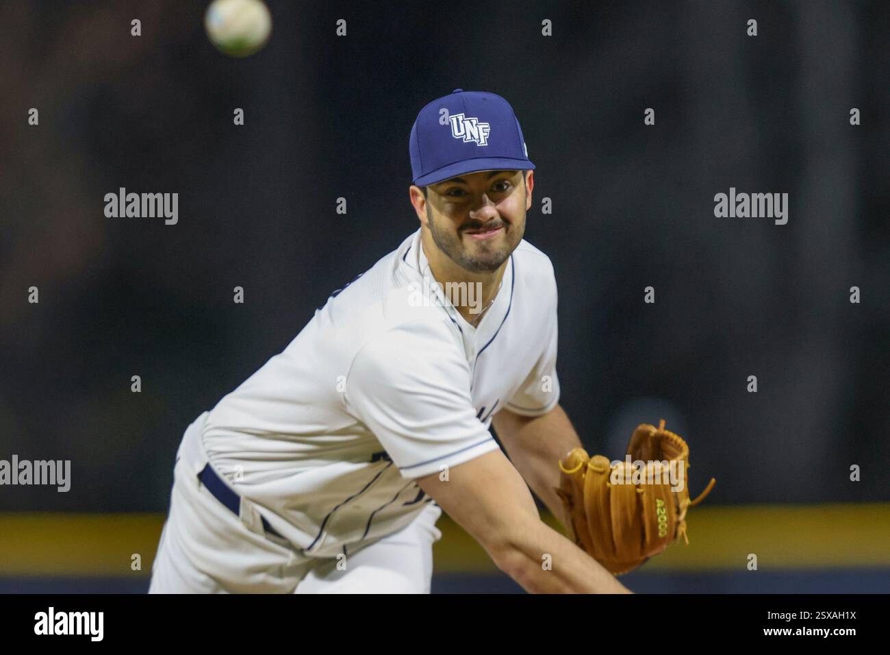 North Florida pitcher Ryan Furey (33) in action during an NCAA baseball ...