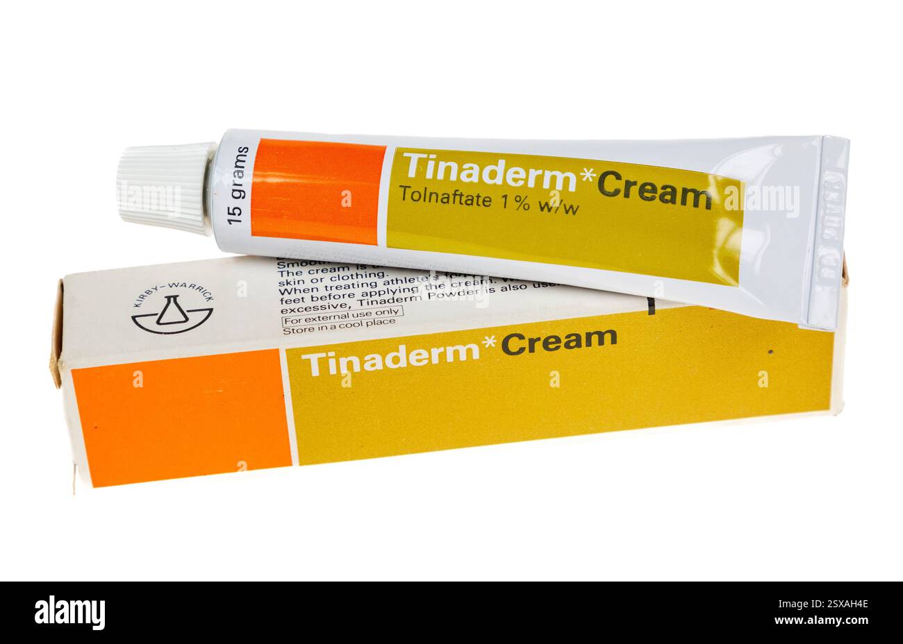 Tinaderm cream for treating fungal skin infection with tolnaftate, old ...