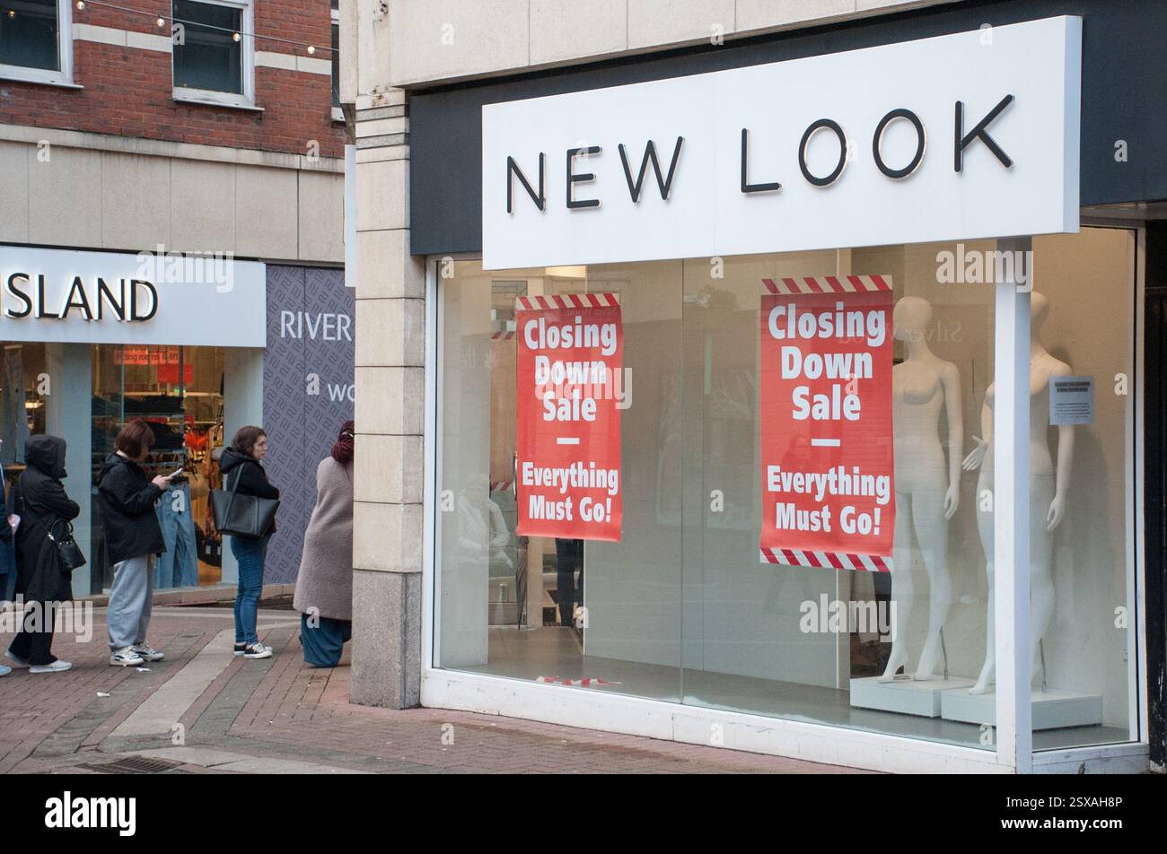 Limerick City. Ireland. Long lines formed at New Look stores across ...