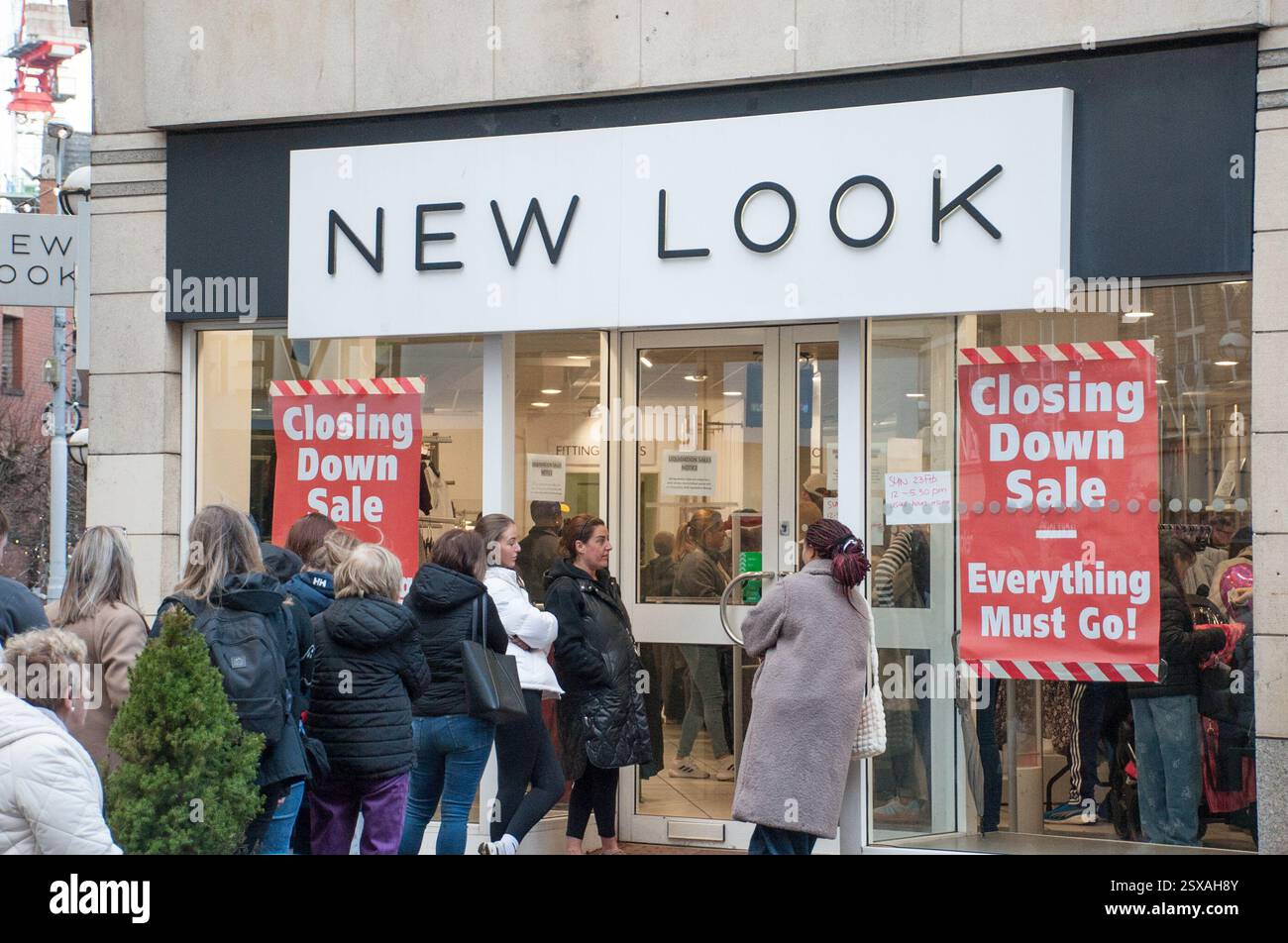 Limerick City. Ireland. Long lines formed at New Look stores across ...