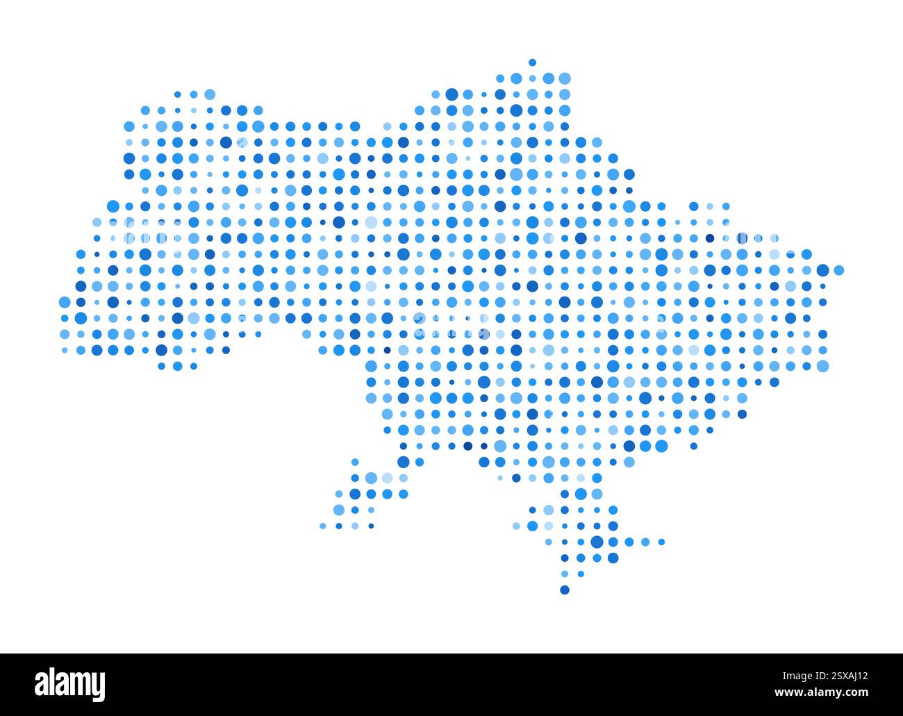 Ukraine Dot Map. Country Digital Style Shape. Ukraine vector image ...