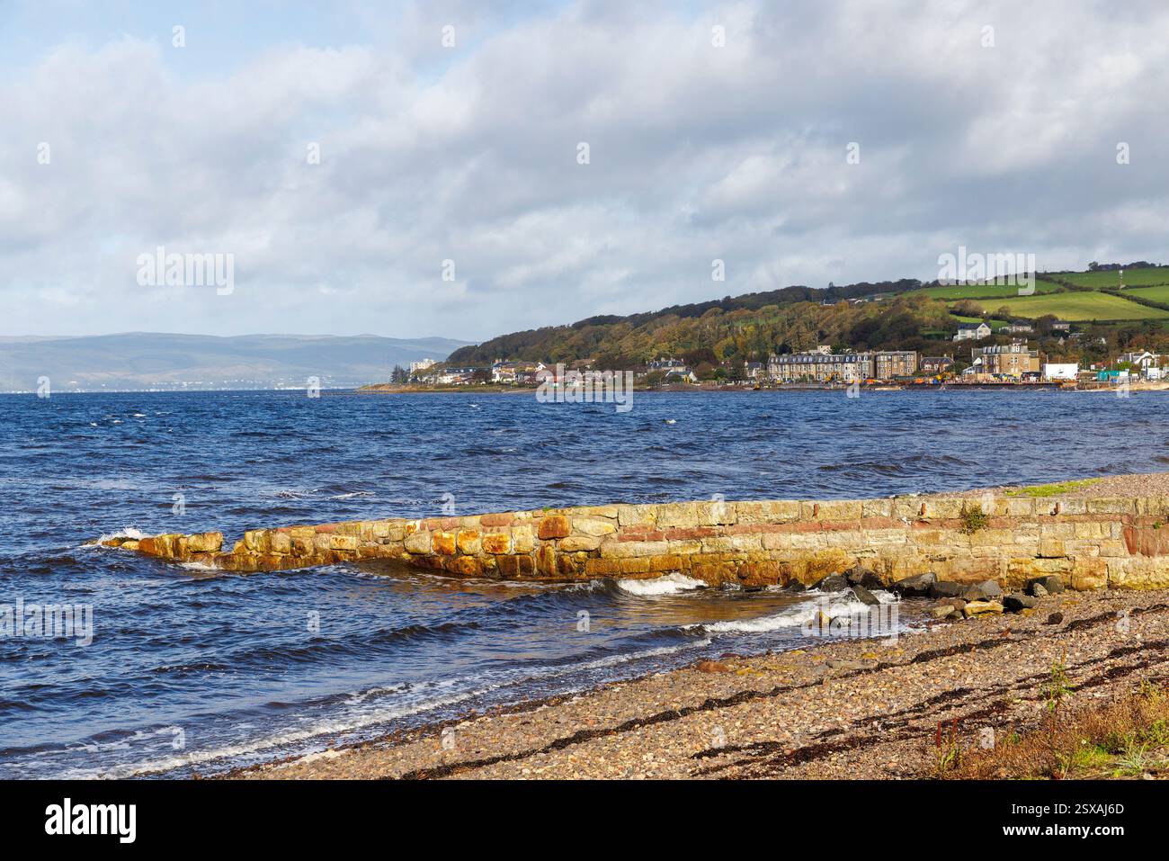 Breakwater at Largs, Scotland, UK Stock Photo - Alamy