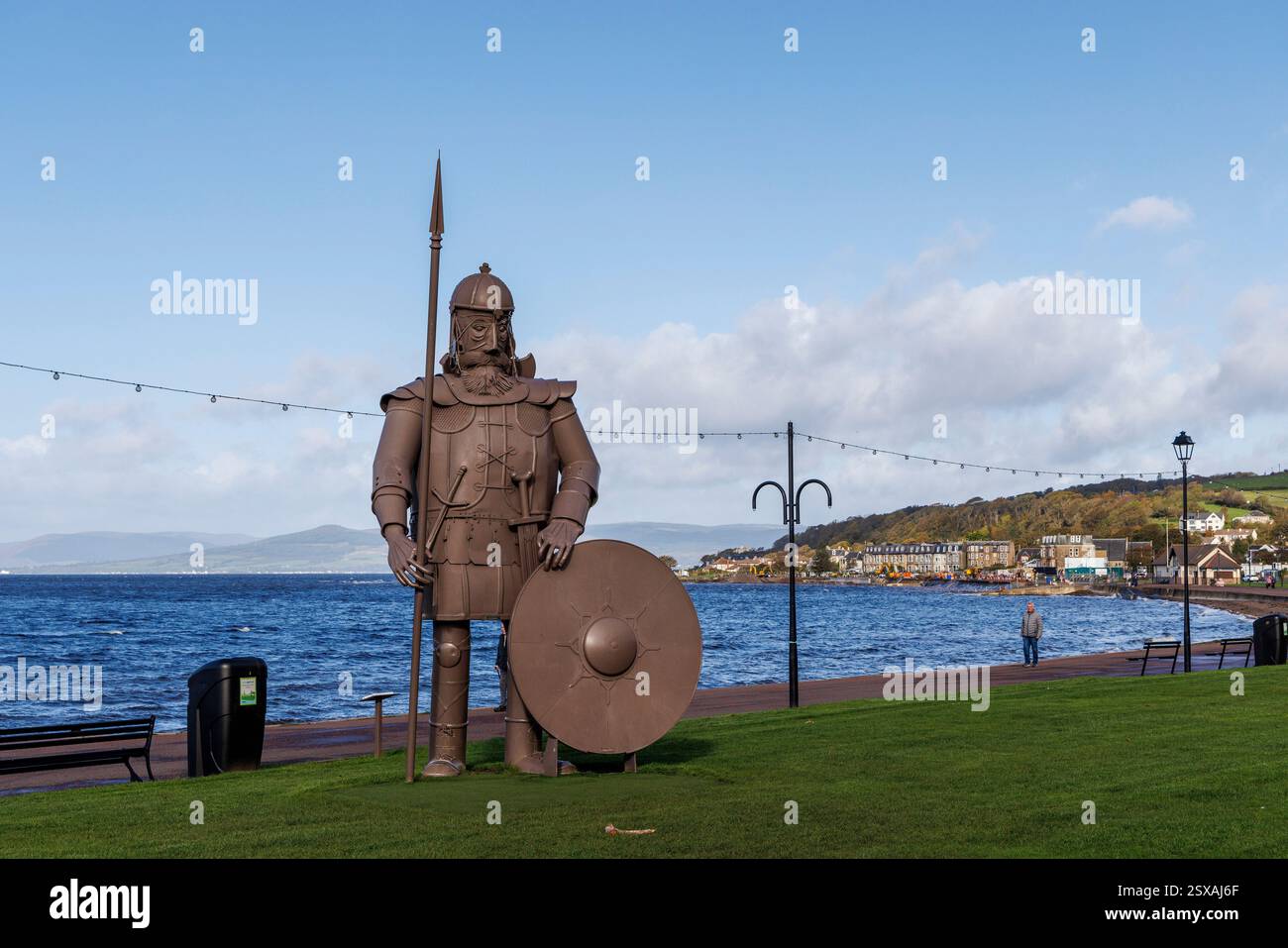 Magnus the Viking, metal statue, Largs, Scotland, UK Stock Photo - Alamy