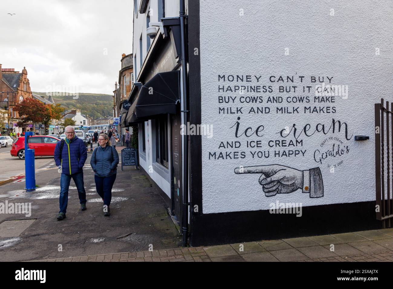 Ice cream sales sign, Largs, Scotland, UK Stock Photo - Alamy