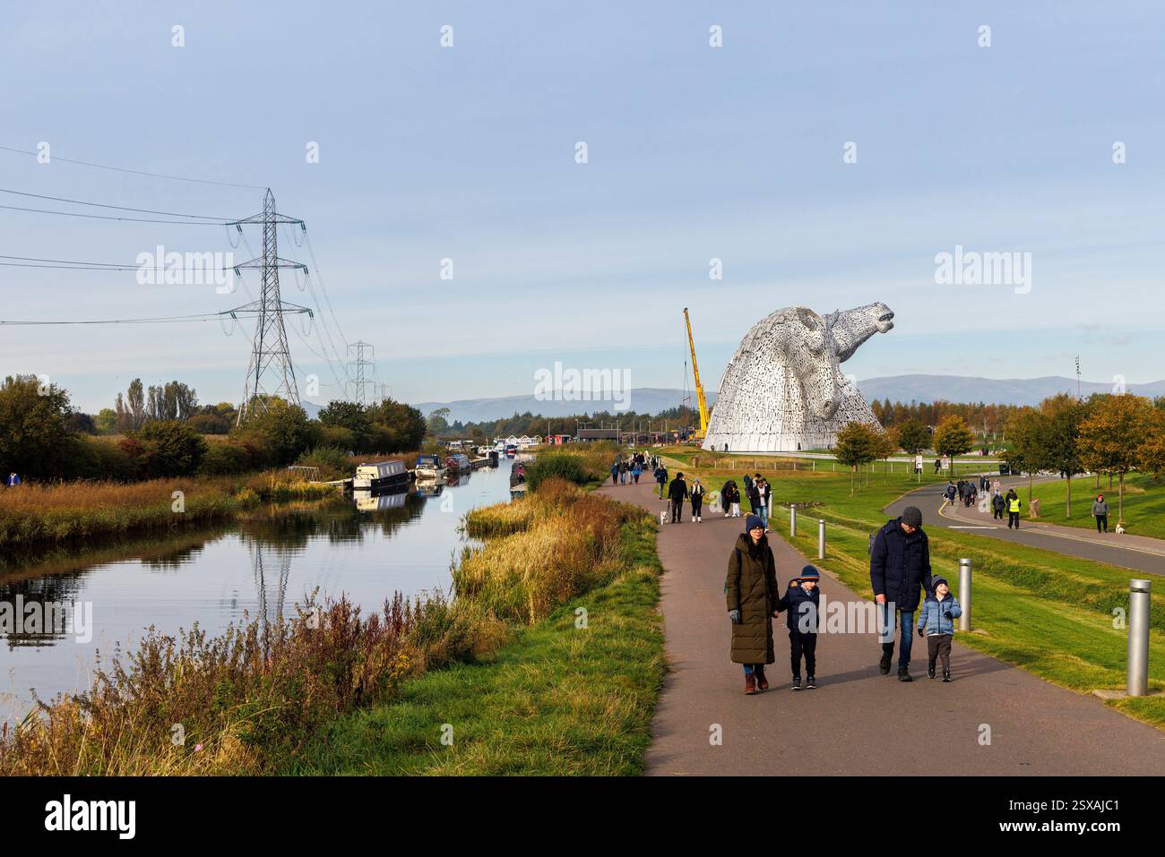 The Kelpies, 30 metre high sculptures, Falkirk, Scotland Stock Photo ...
