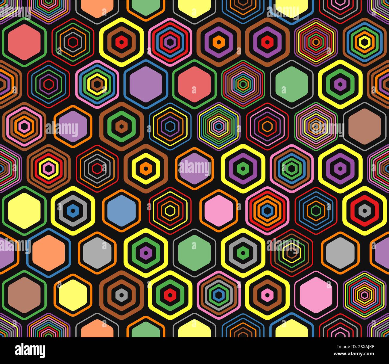 Minimal geometric background. Geometric elements of varied style and color. Hexagonal cells ...