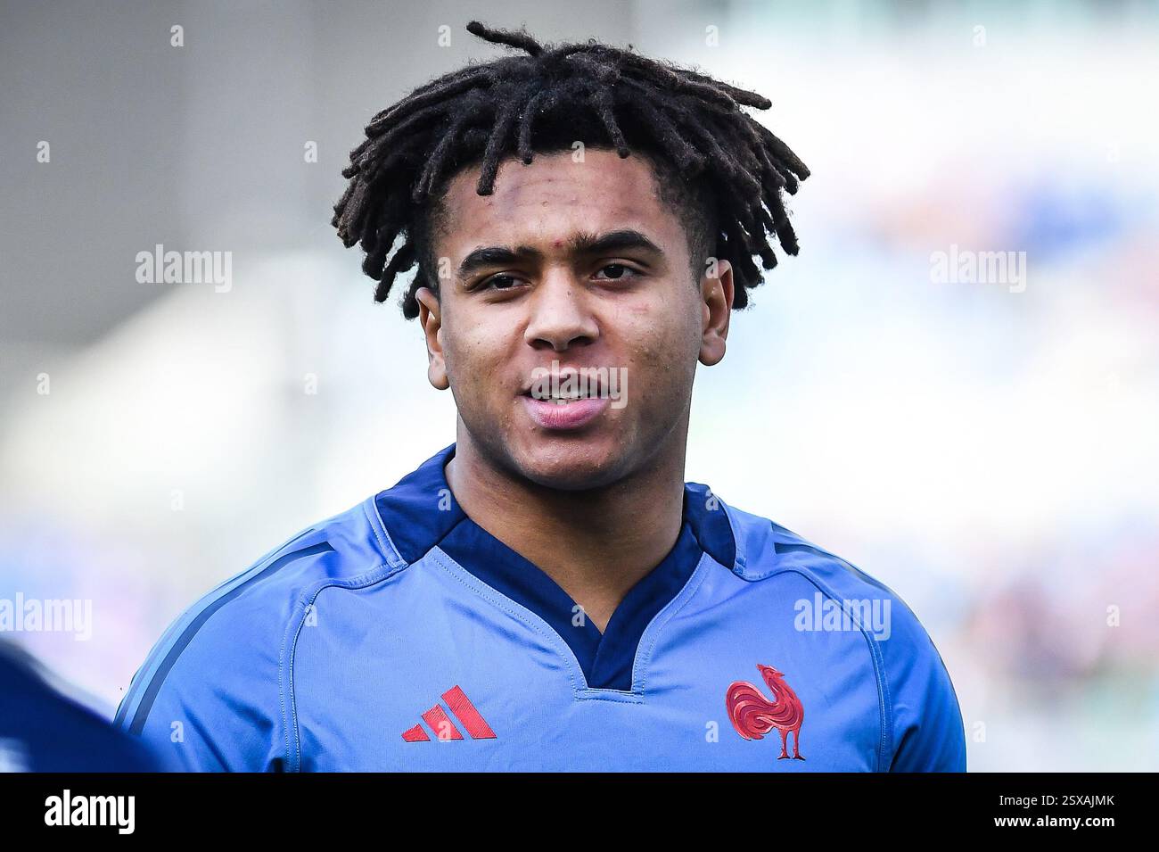 Theo ATTISSOGBE of France during the 2025 Six Nations Championship ...
