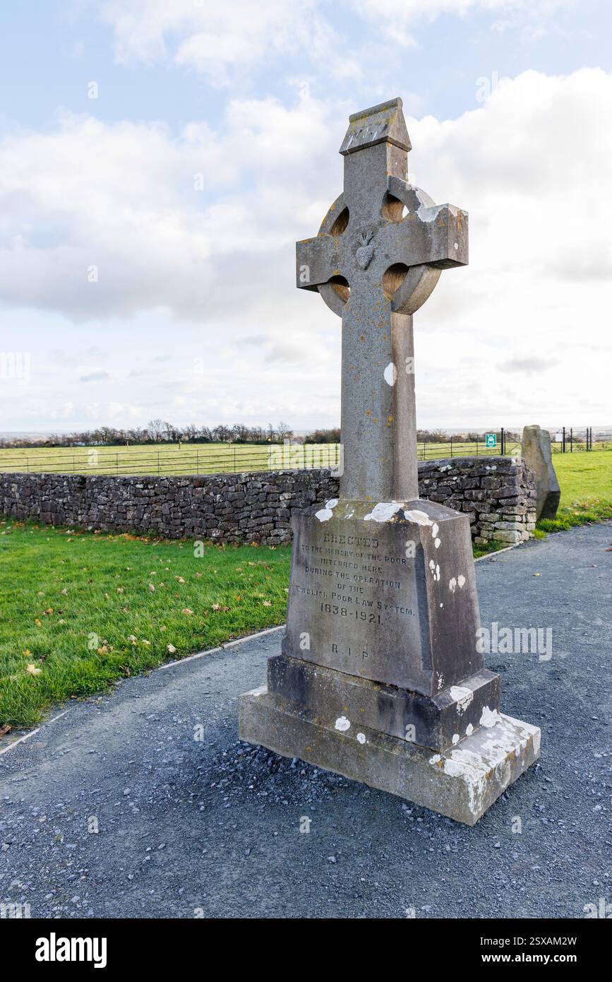 Memorial cross for paupers buried during the English Poor Law system ...